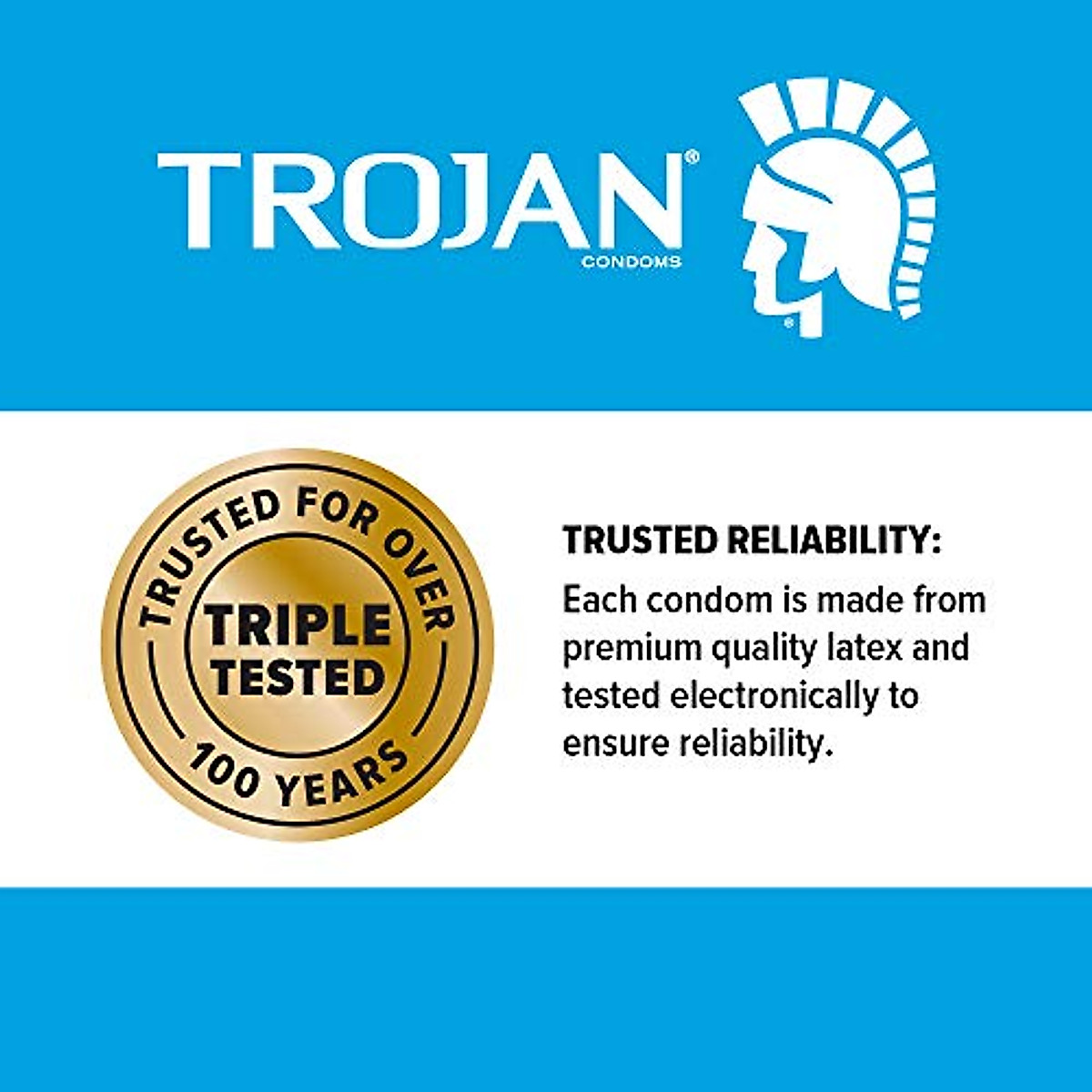 TROJAN Stimulations Ultra Ribbed Spermicidal Condoms, 12 Count