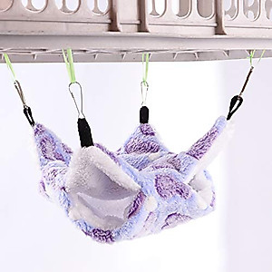 balacoo Pet Small Animal Hanging Hammock Bunk Bed for Ferret Hamster Parrot Rat Guinea Pig Mice Chinchilla Flying Squirrel Sleep Nap Sack Cage Swinging Bed Hideout