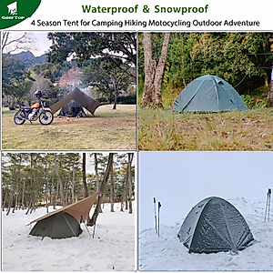 GEERTOP 2 Person Backpacking Tent 4 Season Double Layer Lightweight Waterproof Cold Weather Tent for Camping,Hunting, Hiking, Climbing, Outdoor Travel - Easy Set Up