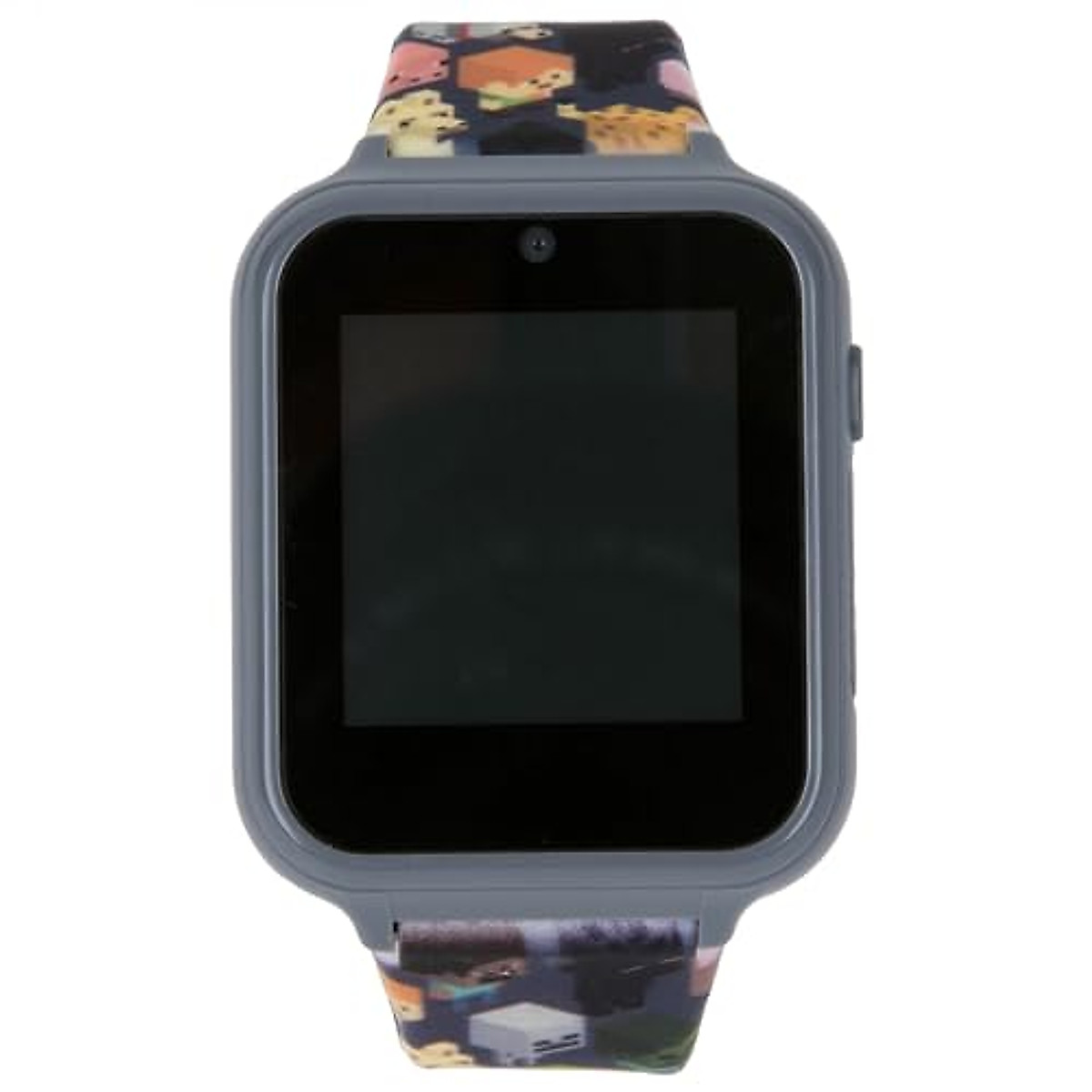 Accutime Minecraft Kids Grey Educational Learning Touchscreen Smart Watch Toy for Girls, Boys, Toddlers - Selfie Cam, Learning Games, Alarm, Calculator, Pedometer & More (Model: MIN4076AZ)