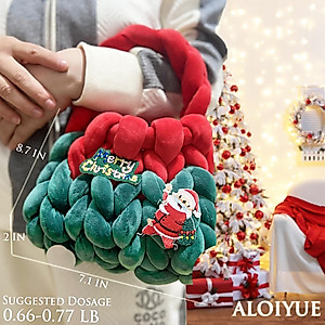 Aloiyue Chunky Blanket Yarn Dark Green 1lbs,Super Bulky Velvet Thick Big Arm Knitting Cotton Yarn for Crocheting DIY Throw Blanket, 1.1lbs/17.6oz/22yards