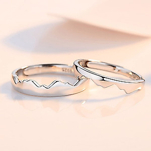 Couple Matching Rings for Man Woman Custom Adjustable Sun Moon Ring Set Angel Devil Wings Dragon Arrow Open Rings Couple Matching Promise Rings for Boyfriend Girlfriend Gifts, Copper, copper,