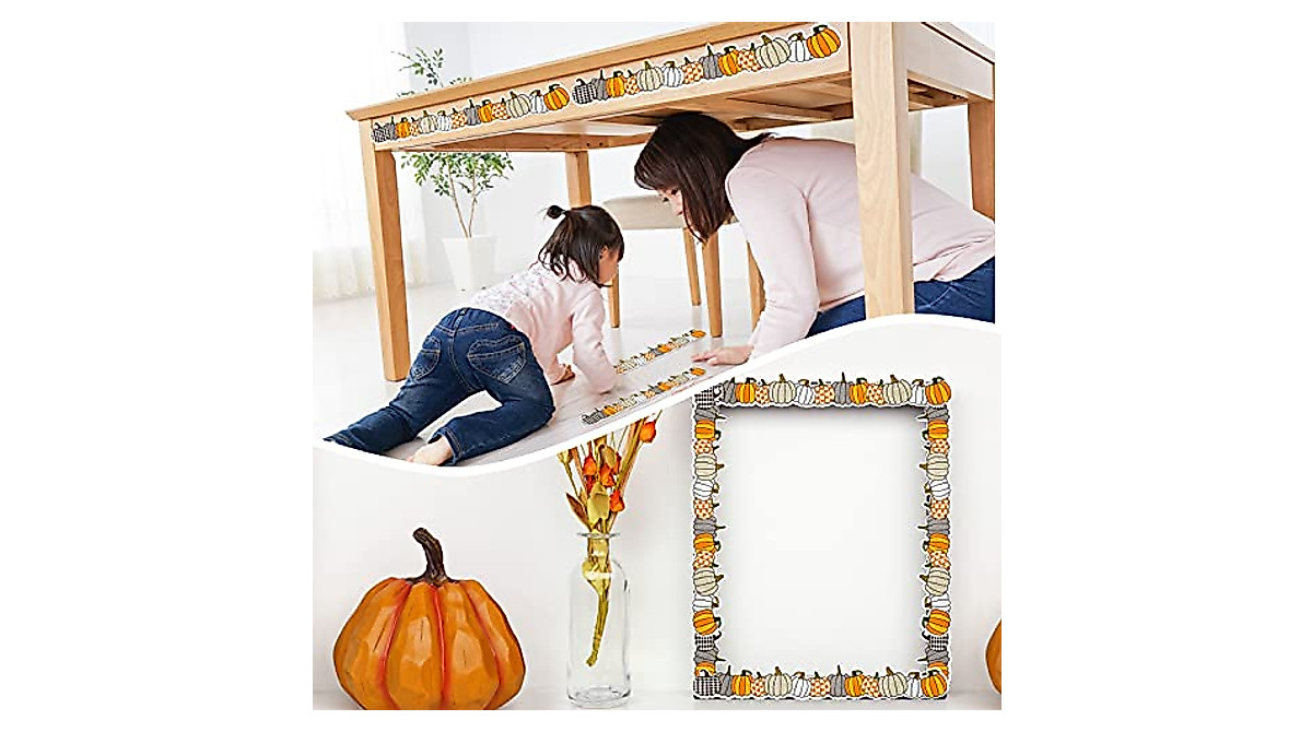 Pumpkin Bulletin Board Borders Set for Fall Classroom Decorations