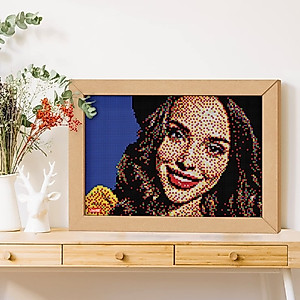 Quercetti Pixel Art 8 Take a Selfie Mosaic Kit - Turn Any Photo into Mosaic Art with 9600 Pegs in 6 Colors and 8 Pegboards, with Frame for Hanging and Display, Ages 9 Years and Up