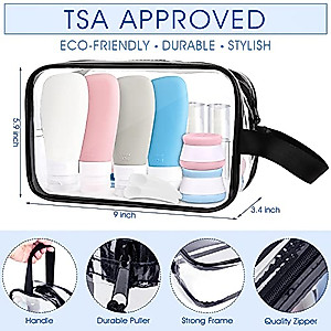 INSFIT Silicone Travel Bottles Set, 17 Pcs Travel Size Toiletries, 3oz Travel Bottles for Toiletries, Travel Accessories for Women, Airplane Travel Essentials, Travel Containers for Toiletries