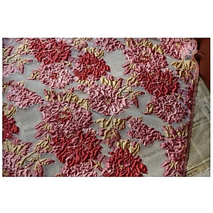 XMTXZYM 2 Meter Yarn Dyed Embossed Jacquard Fabric Women's Dress DIY Sewing Fabric