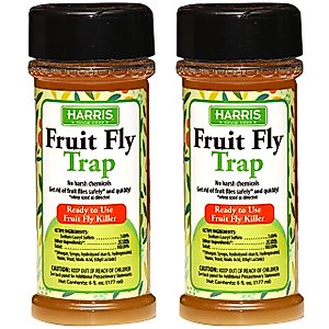 Harris Fruit Fly Trap, Fruit Fly Killer for Indoors, 6oz (2-Pack)