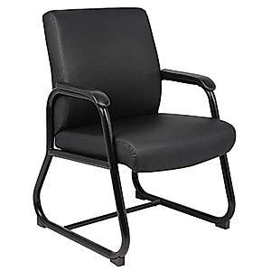 Boss Office Products Heavy Duty Caressoft Guest Chair in Black 350 lbs.