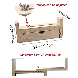 MIAO JIN Wood Bracelet Maker Kit Hand Knitting Simple Operation Paracord Jig Tool Clear Scale for Woven Bracelets Braiding Toot with 2 Clamp and Storage Box