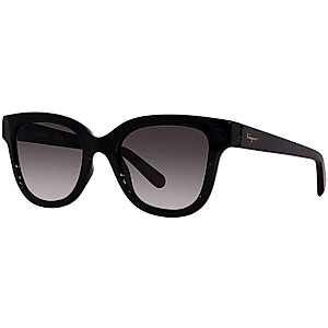 SALVATORE FERRAGAMO Smoke Gradient Square Ladies Sunglasses SF1066S 001 52