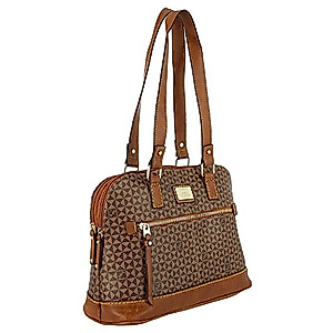 b.o.c. BOC Oakfield Signature EastWest Satchel SaddleSaddle