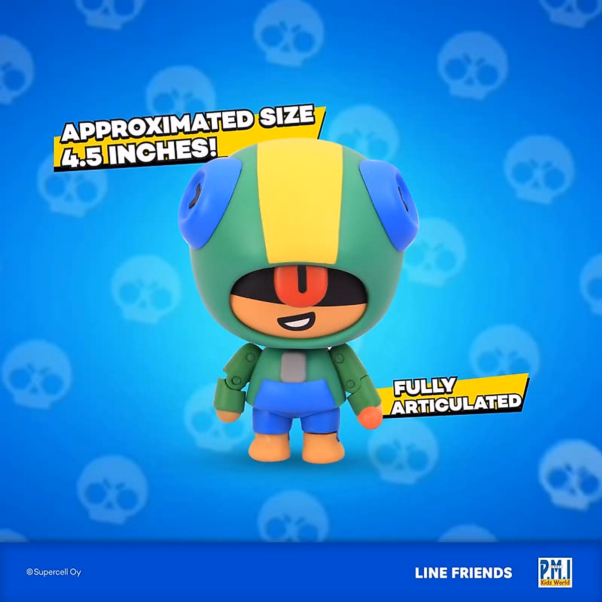 P.M.I. Brawl Stars 4.5" Leon with Lollipop Action Figure - Officially Licensed, Articulated, Gift for Gamers