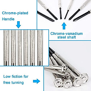 6PCS Mini Screwdriver Set, Precision Small Screwdriver Kit for Jewelry Watch Eyeglass Electronics Repair - Premium Screwdrivers with 6 Different Size Flathead and Phillips, Gadgets Tools for Home