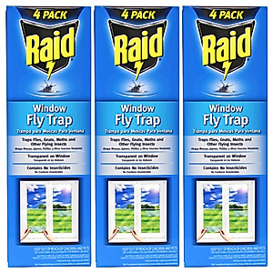 Raid Window Fly Trap, 4 Count (Pack of 3)