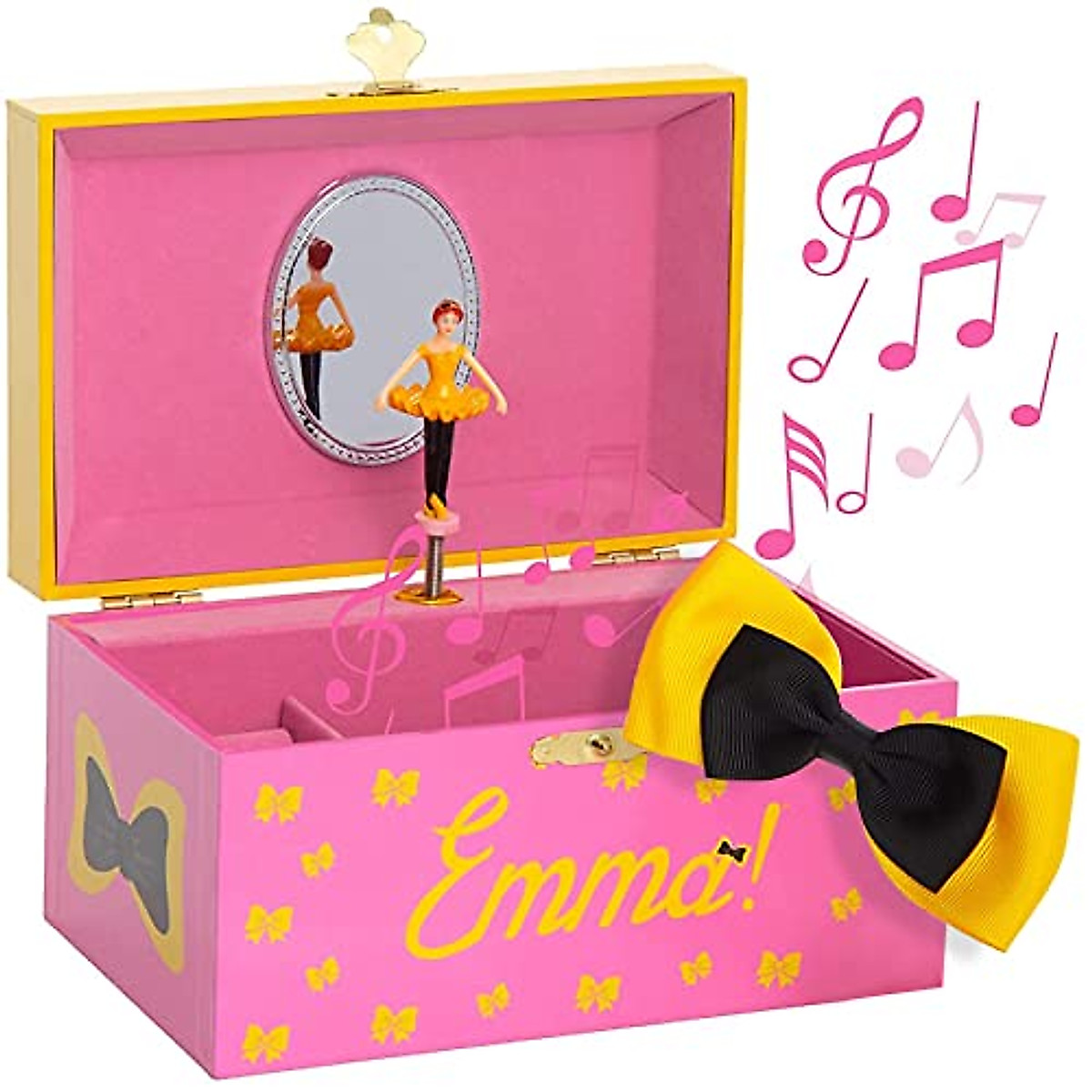 Mighty Mojo The Wiggles Emma Musical Jewelry Box - Comes with Wearable Hairbow - Gift for Wiggles Fans - Music For Kids - Wiggles Toys - Fruit Salad Australian