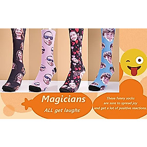 DayOfShe Custom Socks Face Socks for Men Personalized Socks with Picture Dog Socks Novelty Socks for Women Couple