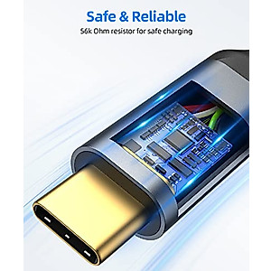 SUNGUY 10Gbps Android Auto USB C Cable, 1.5FT 3A USB 3.1 Gen 2 Fast Charging & Data Transfer USB C to USB A Cable, Compatible with Samsung T7, Galaxy S23 S22 S21 Ultra Note 20, Pixel 7 6 5, SSD