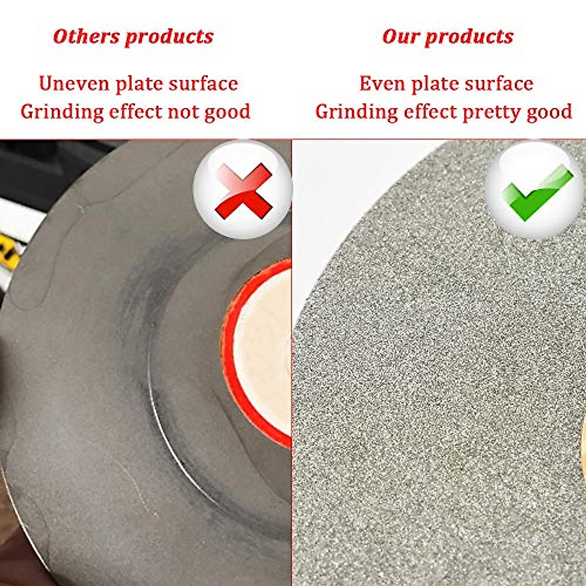 SCOTTCHEN Diamond Flat Lap Wheel 8" x 1/2" Grinding Sanding Disc Lapping Polishing Disc-120 Grit
