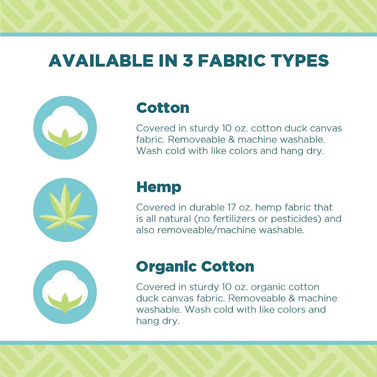 Bean Products Zabuton Meditation Cushion, Small, Natural - 10oz Cotton