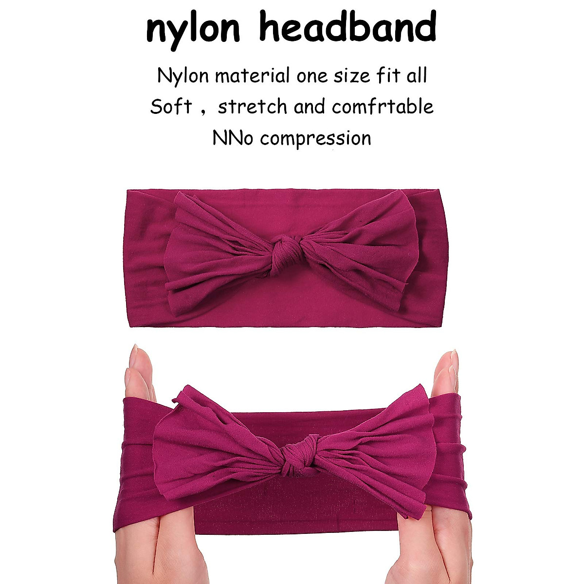 Geyoga 18 Pieces Baby Headband Newborn Socks and Mittens Sets Elastic Baby Essentials Boys Girls 0-6 Months (Wine Red, Pink, Yellow, Balsklish Green, White, Black)