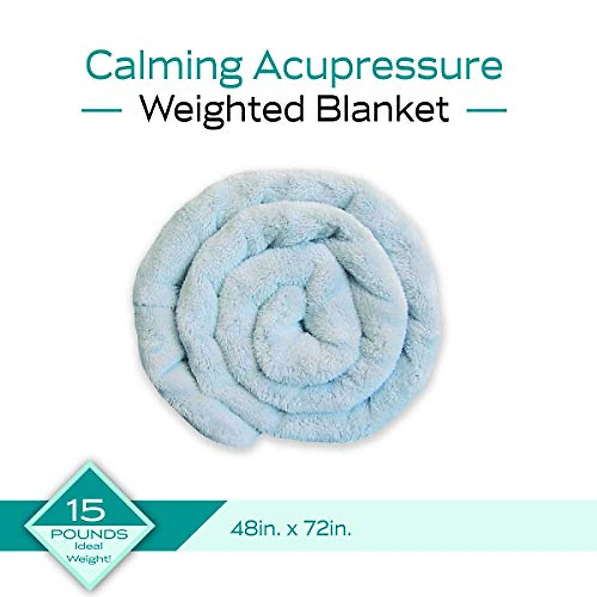 Weighted Blanket with Removable Cover, 15lb, 48"x72", Grey