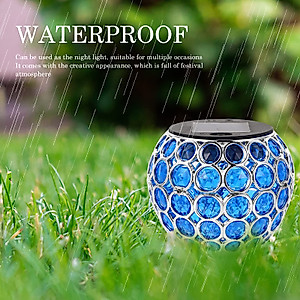 Uonlytech 1pc Outdoor Solar Pendant Lamp Decor Hollow- Out Lamp Decor