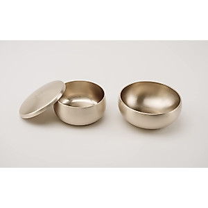 Premium Brassware Rice Bowl Soup Bowl Set Korean Traditional Handmade Tableware Bronzeware BANGJJA YUGI Dinnerware (C)