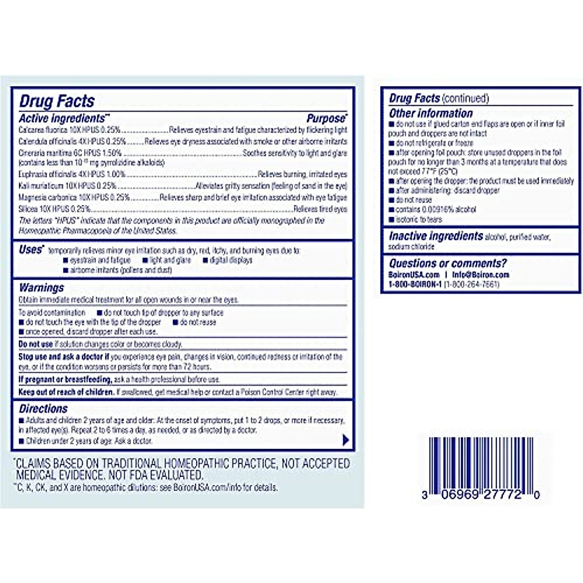 Boiron Optique 1 Eye Drops - 30 Count