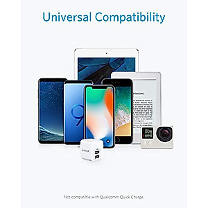 USB Charger, Anker 2-Pack Dual Port 12W Wall Charger with Foldable Plug, PowerPort mini for iPhone XS/ X / 8 / 8 Plus / 7 / 6S / 6S Plus, iPad, Samsung Galaxy Note 5 / Note 4, HTC, Moto, and More