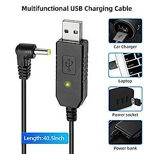 Baofeng Charger UV-5R BF-F8HP Charger Two-Way Radio Charger 100v-240v with US Adapter + USB Charger Cable for UV-5R Series Walkie Talkie