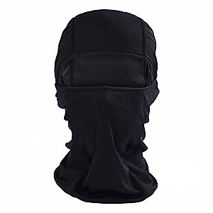 Maoko Cycling Outdoor Sports Hood Full Face Mask Hat Windproof- Airsoft Balaclava Mesh Face Mask Black