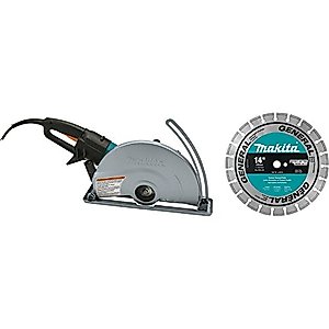 Makita 4114X 14" SJS™ Electric Angle Cutter, with 14" Diamond Blade