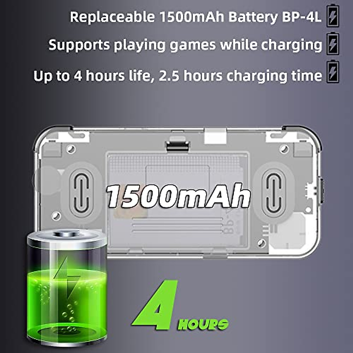 Q90 Handheld Game Console 3 inch Retro Handheld Video Games Consoles Built-in Classic Games Rechargeable Battery Portable Style Hand Held Game Consoles System Transparent