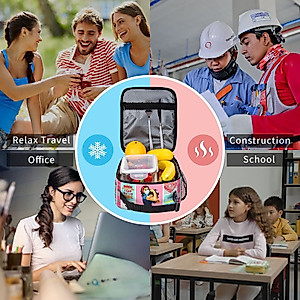 Kaeddi Nurse Lunch Bag Heat Insulated Lunch Box Leakproof Durable Portable Reusable Handbags Large Capacity Thermal Cooler Black One Size