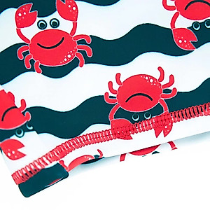 Toddler Baby Boys' Swimwear One Piece UPF 50+ Swimsuit Boy Lovely Cartoon Prints Bathing Suit Red 12M