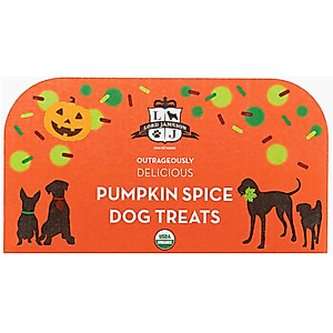 Lord Jameson: Pumpkin Spice 6 oz - Dog Patisserie Treats, Fall Holiday Collection, Organic, Soft & Chewy No-Bake Superfood Bites, Preservative Free