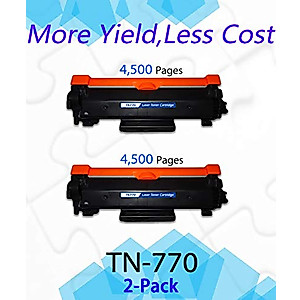 EASYPRINT (2- Black Pack) Compatible TN770 Toner Cartridges Replacement for TN-770 Used for Brother HL-L2370DW HL-L2370DWXL MFC-L2750DW MFC-L2750DWXL Printer