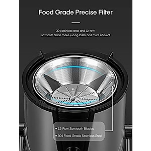 Juicer Machines, AIHEAL Juicer Vegetable and Fruit Easy to Clean, Centrifugal Juicer with 3 Speed Control, Upgraded 400W Motor, Cleaning Brush and Recipe Included