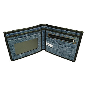 Bijoux de Ja Unisex Blue Denim Small Billfold Purse Wallet
