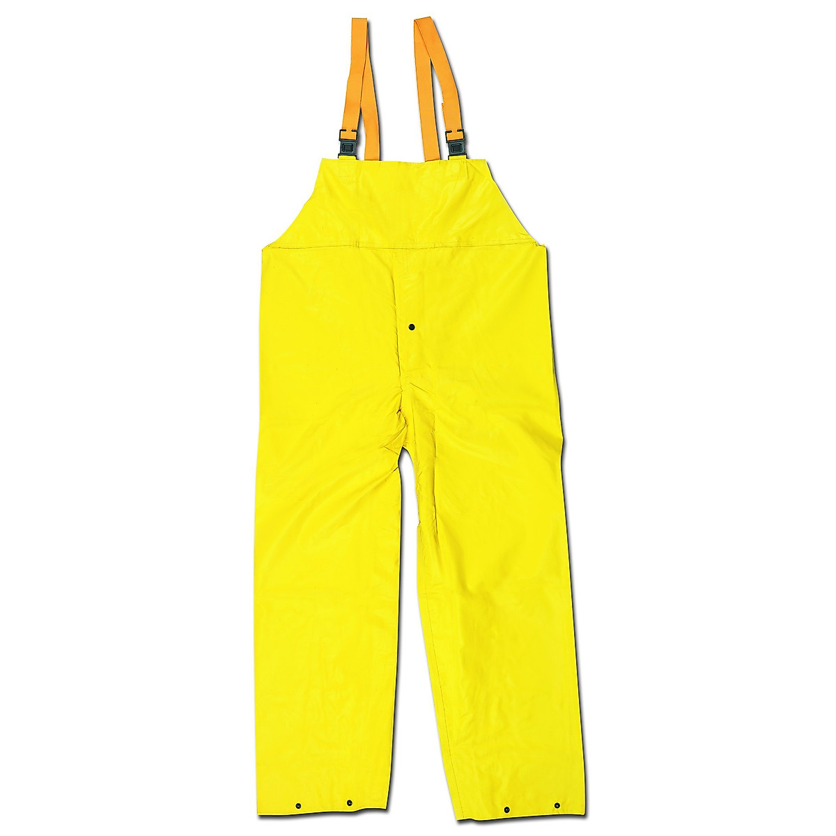 MCR Safety 800BPL Concord Neoprene/Nylon Flame Resistant Bibbed Pant with Snap Fly Front, Yellow, Large