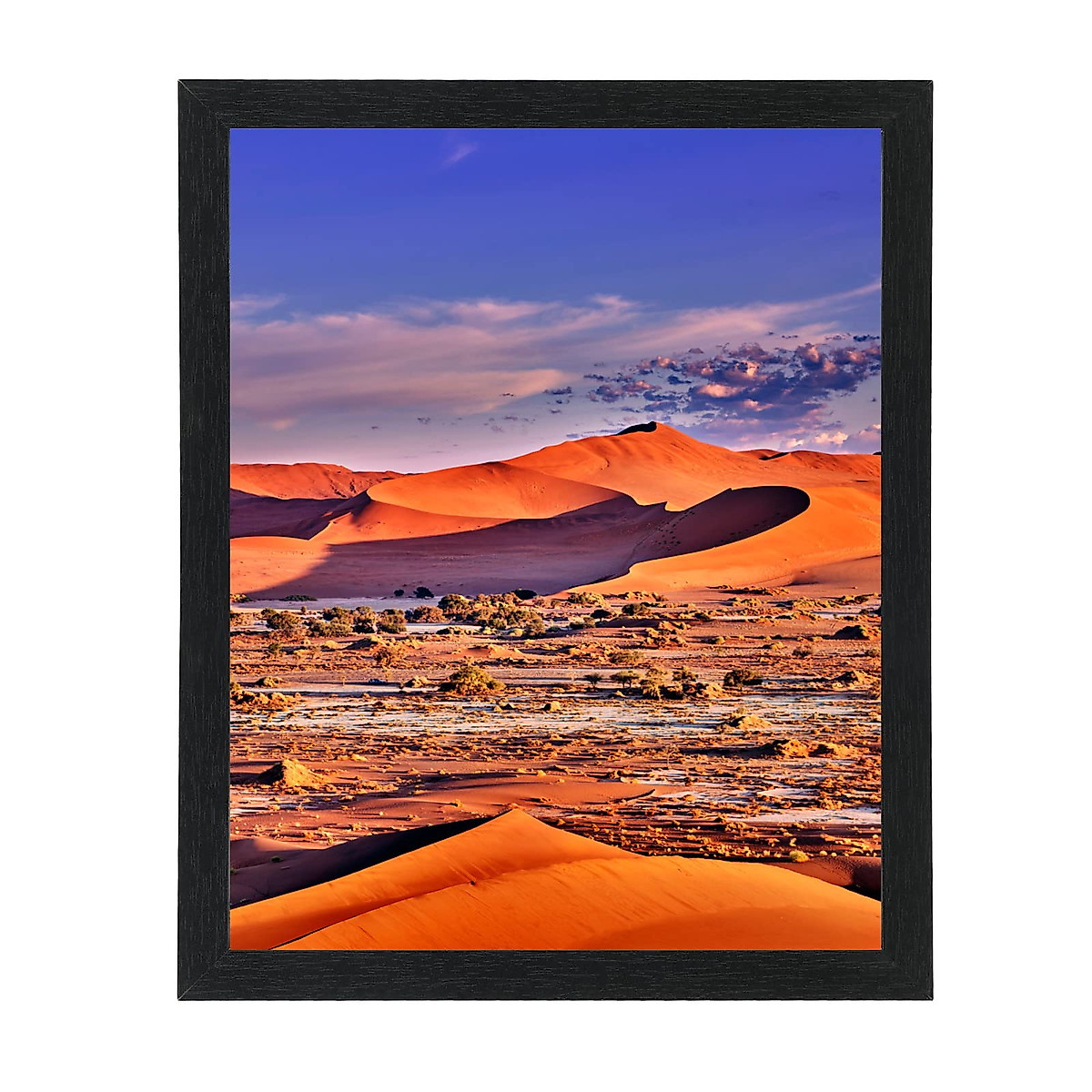 HUKONHEP 11x15 Black Picture Frames, Composite Wood Frame with Plexiglass, Horizontal and Vertical for Wall Mounting