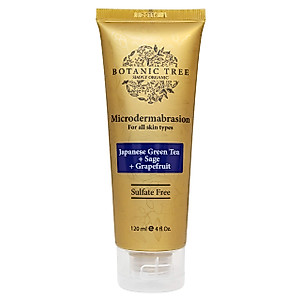 Botanic Tree Microdermabrasion Facial Scrub - Anti Aging Exfoliating Face Scrub for Acne Scars, Dullness, Wrinkles, Dry Skin, Pores, and Blackheads, 100% Vegan Skin Care Facial Exfoliator, 4 fl. oz.