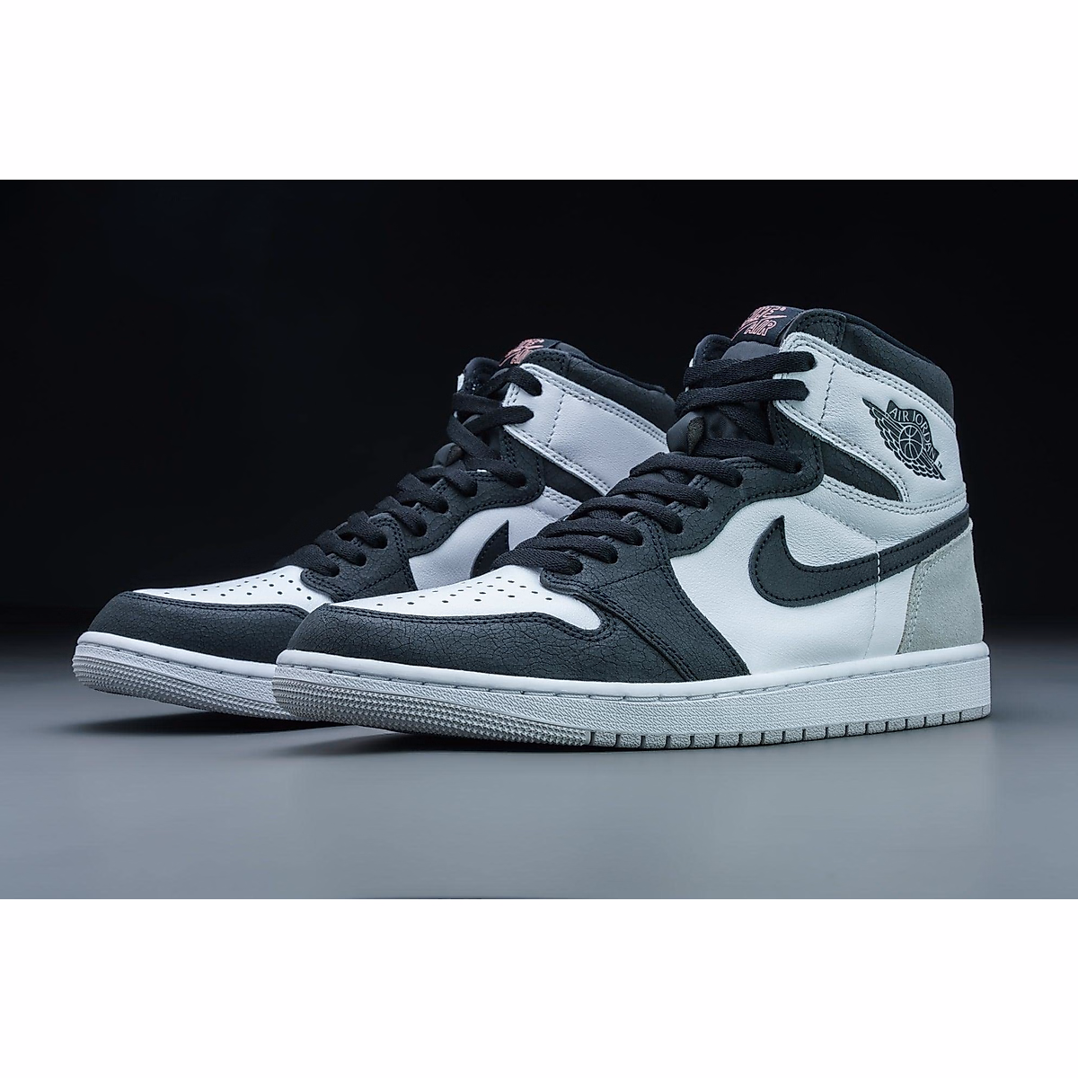 Nike Men's Air Jordan 1 Retro High OG Shoes, White/Black-grey Fog-bleached, 9