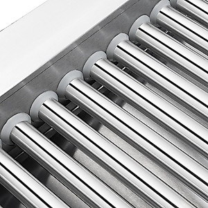 PartyHut 30 Hot Dog Roller Warmer Grill Cooker Machine, Commercial Grade, (11 Non-Stick Rollers, 30 Hot Dog Sausage Grill Cooker, and Removable Stainless Steel Drip Tray)