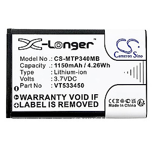 CS Replacement Battery for Motorola Ease 34, Ease 35, Ease 44 VT533450 1150mAh / 4.26Wh Barcode Scanner