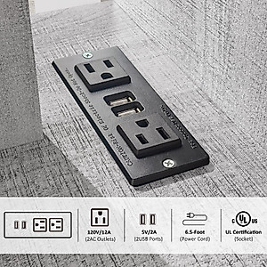 FROMJBEST Nightstand with Charging Station, Narrow End Table Side Table with USB Ports and Outlets for Small Spaces, 3 Tier Nightstand Sofa Bedside Tables with Pulleys for Living Room, Bedroom (Grey)