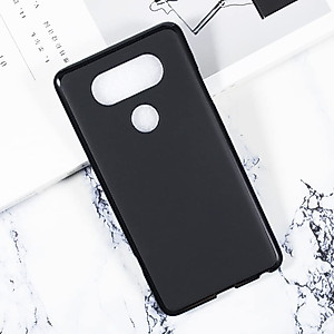 Shantime for LG V20 H990DS Case, Soft TPU Back Cover Shockproof Silicone Bumper Anti-Fingerprints Full-Body Protective Case Cover for LG V20 H990DS (5.70 Inch) (Black)