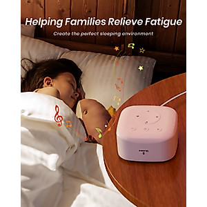 White Noise Machine, elesories Sound Machine Sleep Therapy Soother for Adults Baby Kids Sleeping, 24 Soothing Sounds Including White Noise/Fan Sounds/Nature Sounds/Lullaby for Nursery Office