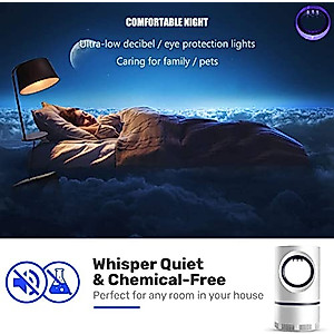 Bug Zapper, Electric Mosquito & Fly Zappers/Killer - Insect Attractant Trap Powerful Bug Zapper Light, Hangable Mosquito Lamp for Home, Indoor, Outdoor, Patio (White)