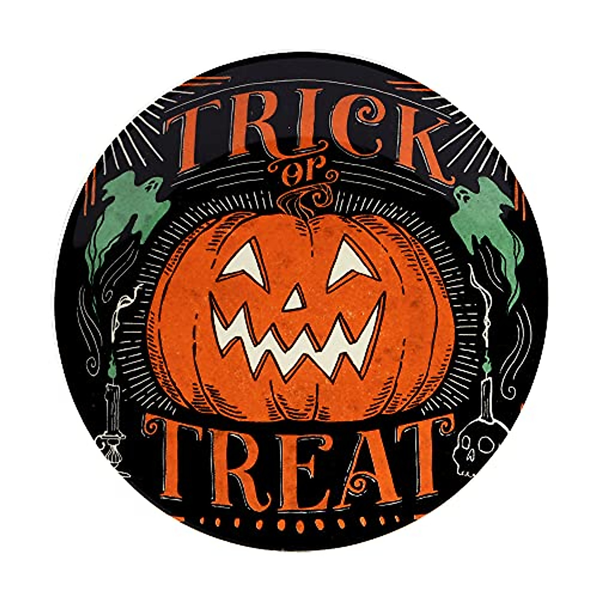 Certified International Scaredy Cat 6" Canape/Luncheon Plates, Assorted Designs, Multicolor, Medium, Set of 4